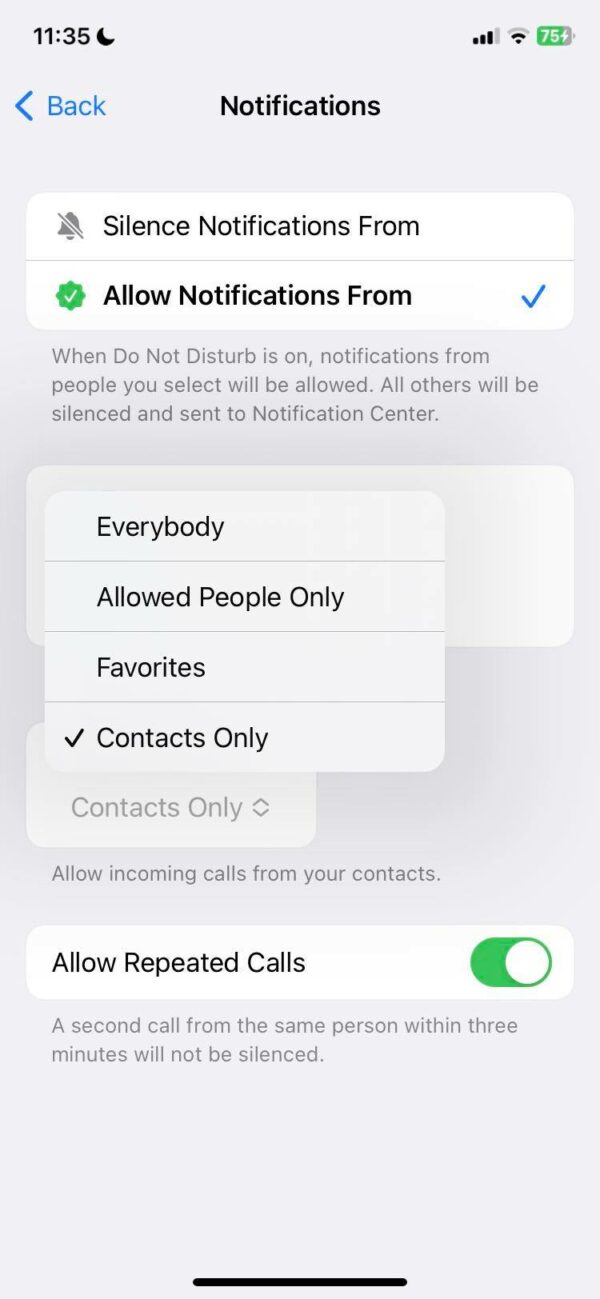 How To Allow Calls Only From Contacts On An iPhone - Hawkdive.com