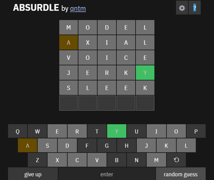 What Is Absurdle: A tricky Wordle Clone - Hawkdive.com
