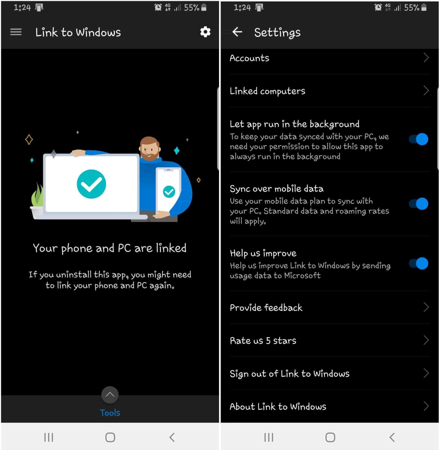 How To Enable or Disable Sync Phone Link over Mobile Data when Not ...