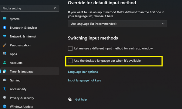 Show Language Bar on Desktop or Taskbar in Windows 11 - Hawkdive.com