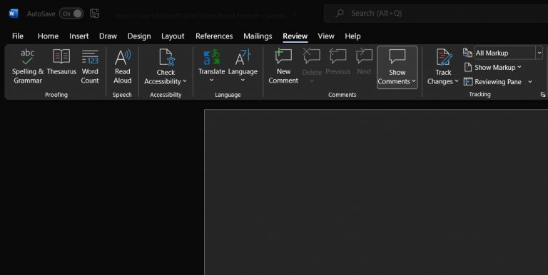 How To Use Microsoft Word Read Aloud Feature - Hawkdive.com