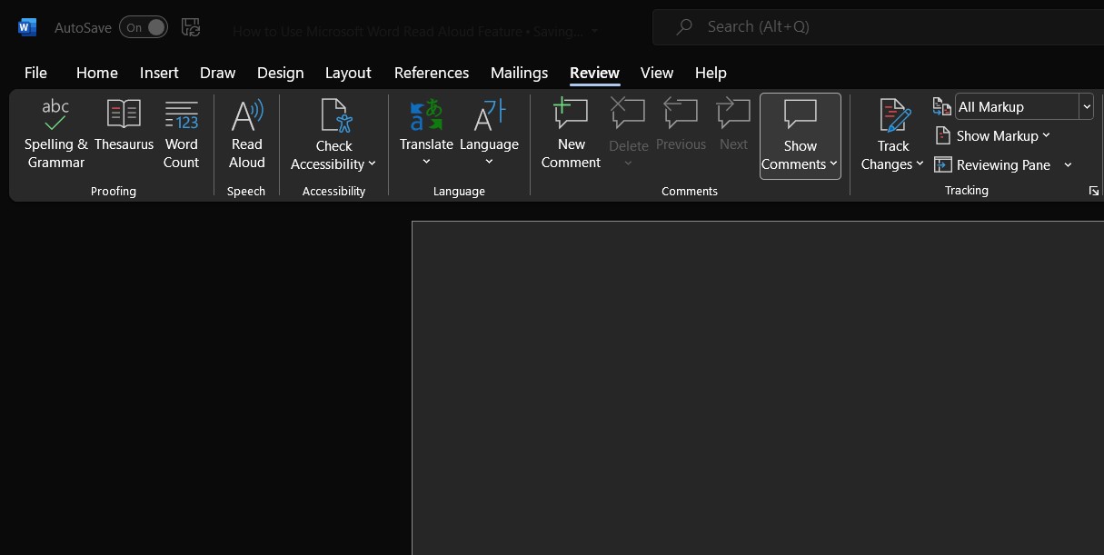 How To Use Microsoft Word Read Aloud Feature - Hawkdive.com