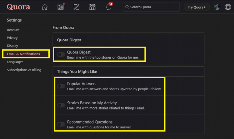 How To Unsubscribe From Quora Digest Emails? - Hawkdive.com