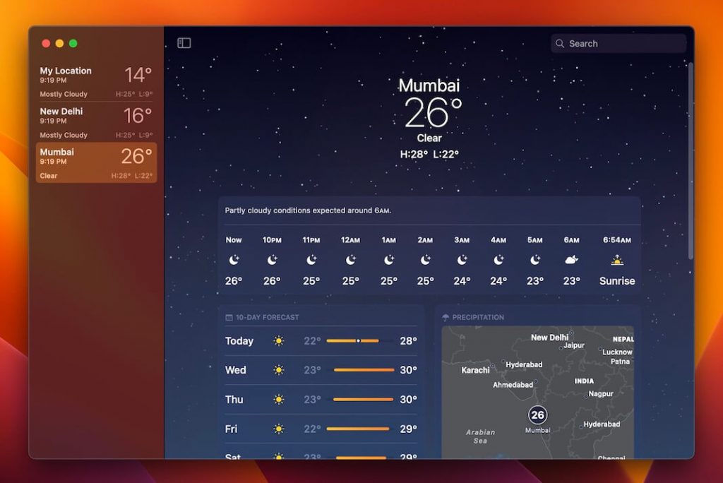 macOS Ventura-How To Add Apple Weather On MacBook Pro. - Hawkdive.com