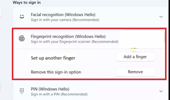 How To Add Finger To Fingerprint Recognition In Windows 11 - Hawkdive.com