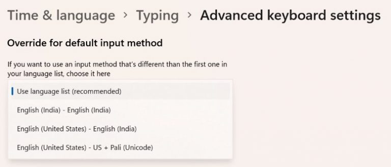 How To Change Default Input Method Override In Windows 11 - Hawkdive.com