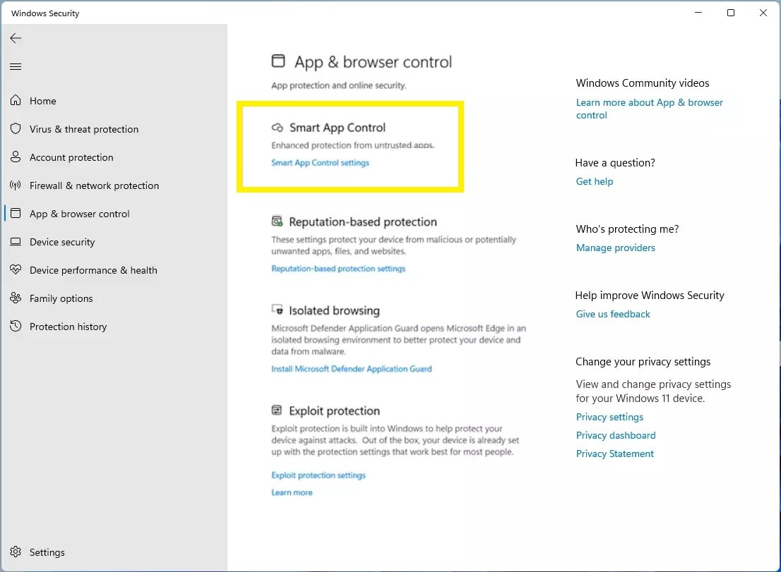 Turn On Or Off Smart App Control In Windows 11 - Hawkdive.com