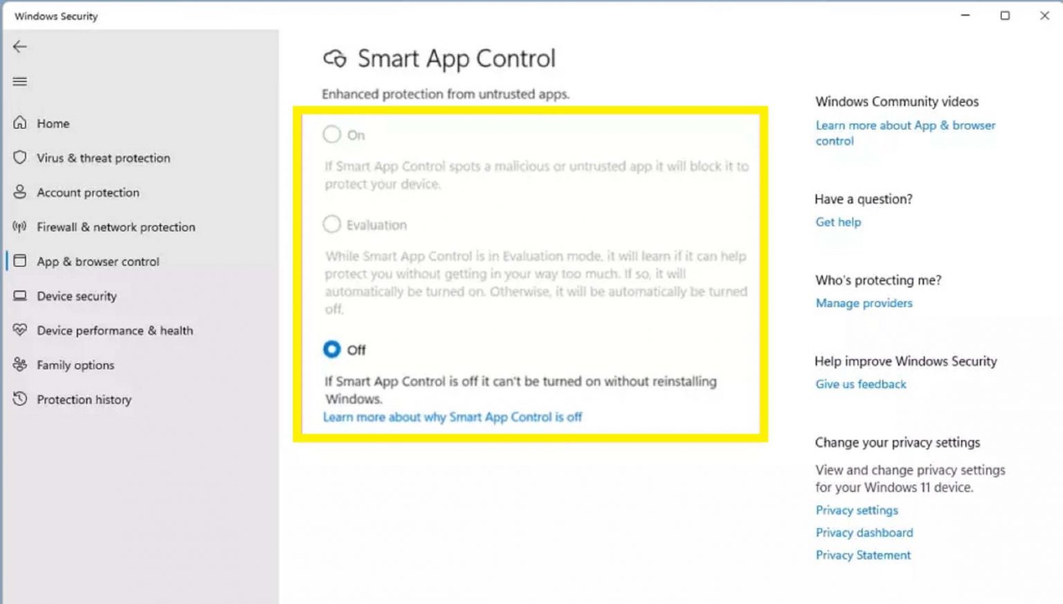 Turn On Or Off Smart App Control In Windows 11 - Hawkdive.com