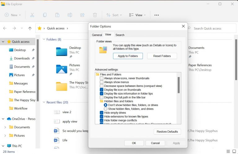 How To Apply Folder View To All Folders In Windows 11 - Hawkdive.com