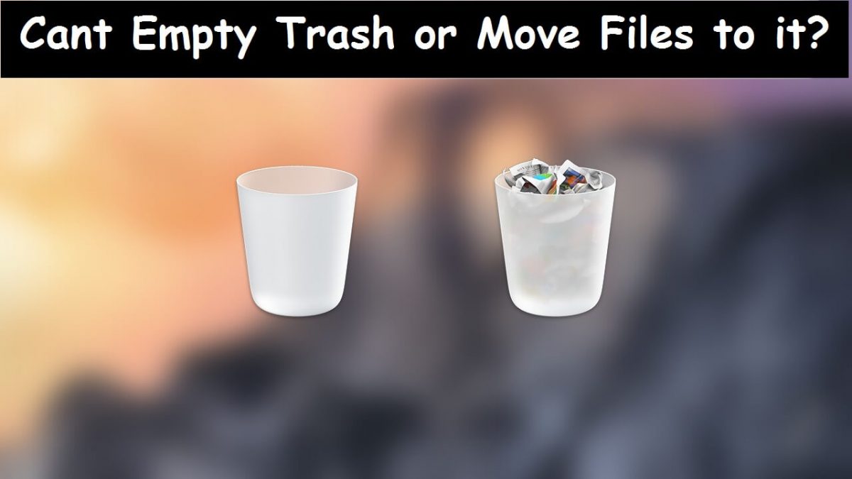 Can't empty the Trash or move a file to the Trash on Mac OS X ...
