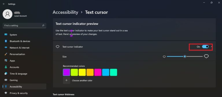 How To Change Text Cursor Blink Rate in Windows 11 - Hawkdive.com
