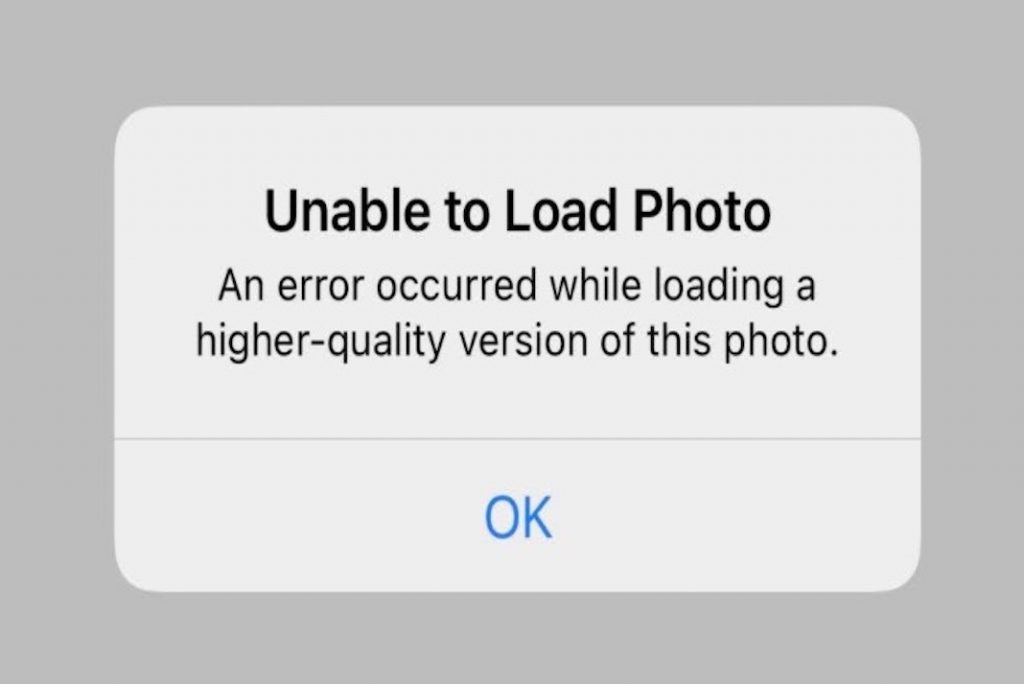 How To Fix Unable To Load Photo Error On iPhone - Hawkdive.com