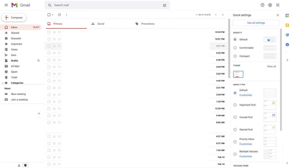 How To Change Your Inbox Layout In Gmail - Hawkdive.com