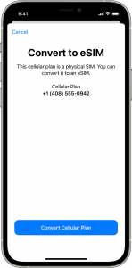 How to convert physical SIM to eSIM