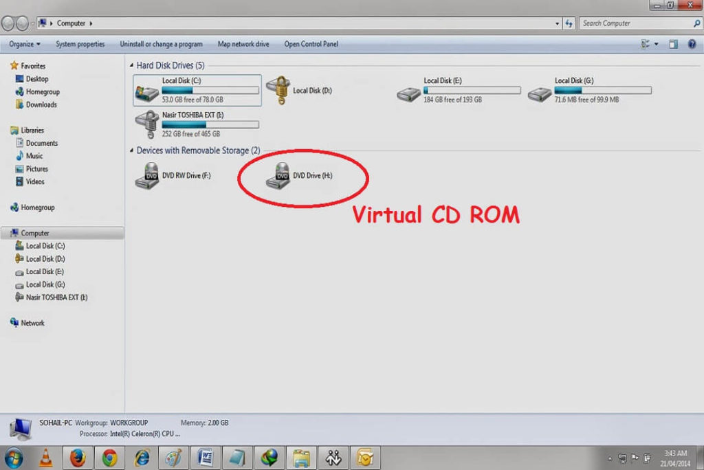 Learn to Mount ISO Image file as Virtual CD-ROM Drives- Using gBurner ...