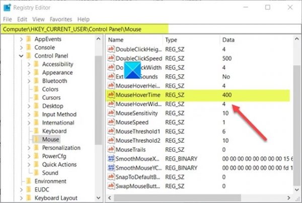 How To Change Mouse Hover Time In Windows 11 - Hawkdive.com