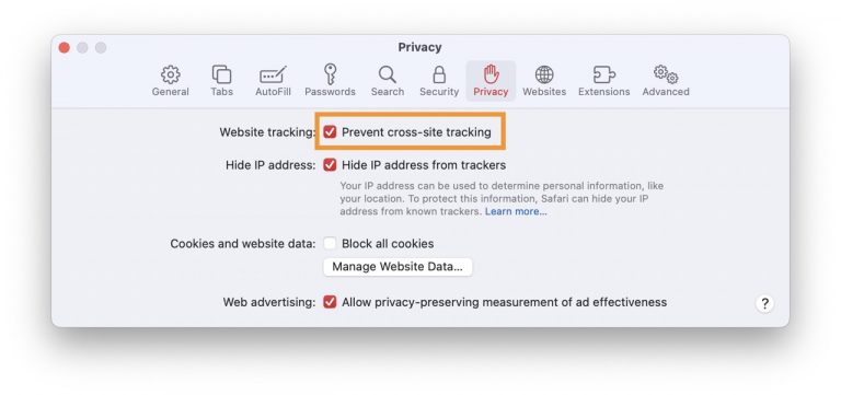 How To Easily Disable Prevent Cross-Site Tracking Feature In Safari - Hawkdive.com
