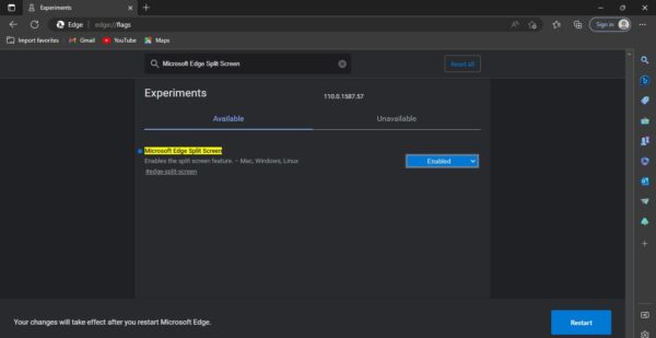 How To Enable Or Disable Split Screen Feature In Microsoft Edge ...