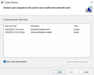 How To See List Of Available Restore Points In Windows 11 - Hawkdive.com