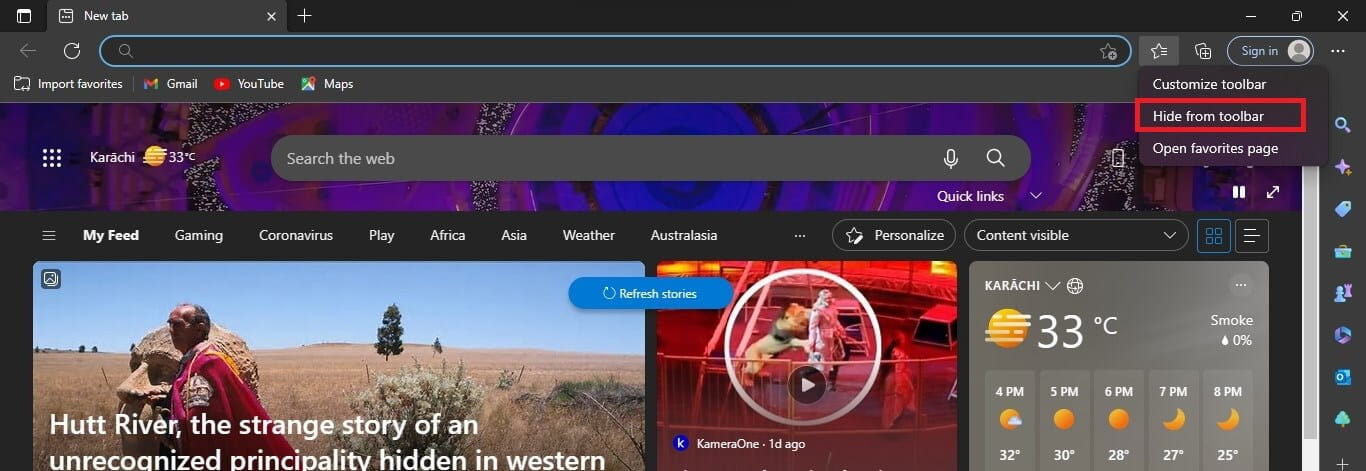 How To Add Or Remove Buttons On Toolbar In Microsoft Edge - Hawkdive.com