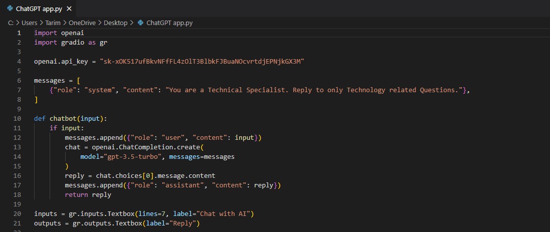 How To Build Your Own AI Chatbot With ChatGPT API - Hawkdive.com