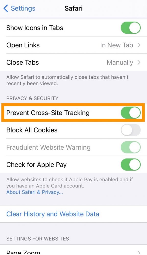 How To Easily Disable Prevent Cross-Site Tracking Feature In Safari - Hawkdive.com